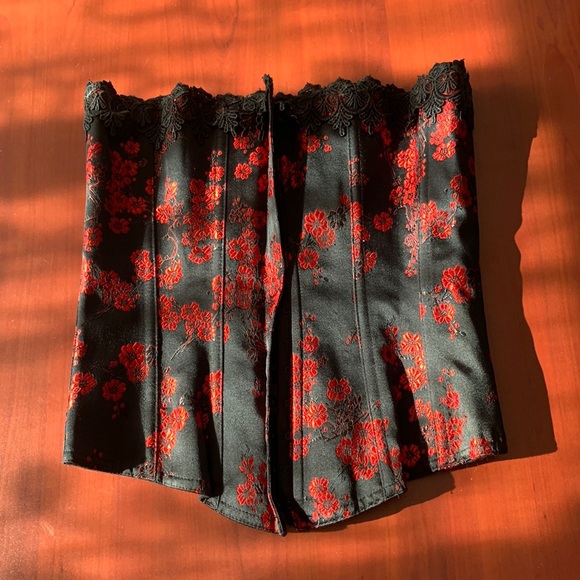 Tesa | Tops | Brand New Without Tags Tesa Black Corset With Red ...